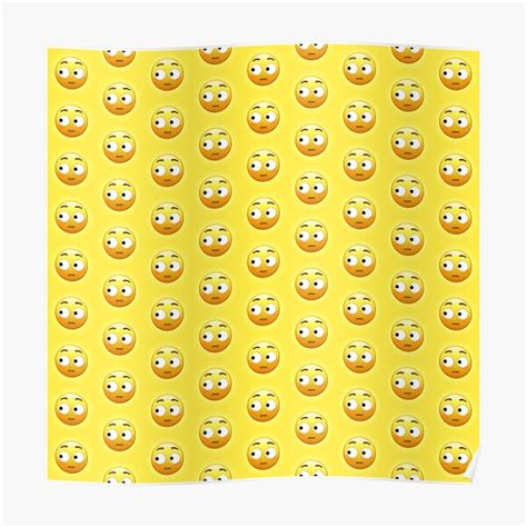 Side Eye Face Emoji Pattern Pop Art Poster For Sale By