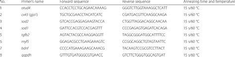 Primers For Real Time Qpcr Primers For Mrna Download Table