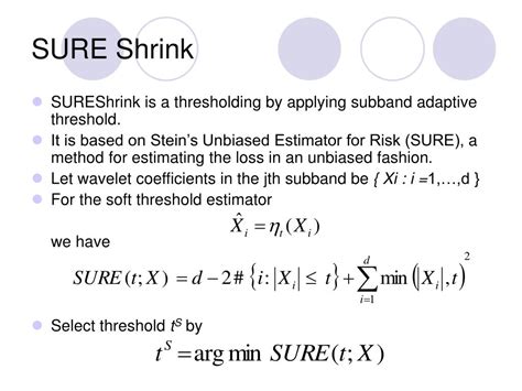 Ppt Image Denoising Using Wavelet Thresholding Techniques Powerpoint
