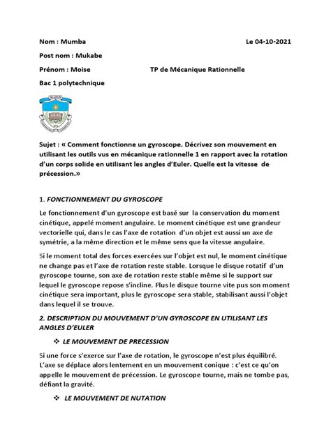 gyroscope pdf gyroscope rotation