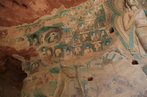 炳灵寺石窟高清图片下载 正版图片500939260 摄图网