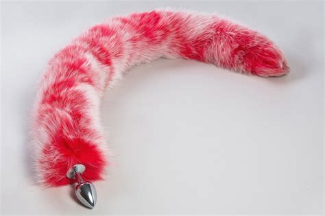 Long Tail Butt Plug Tail Sex Toy Red Real Fox Tail Plug Wolf Etsy
