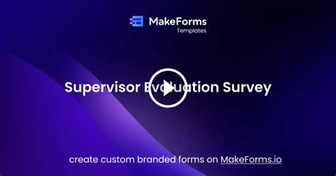 Supervisor Evaluation Survey
