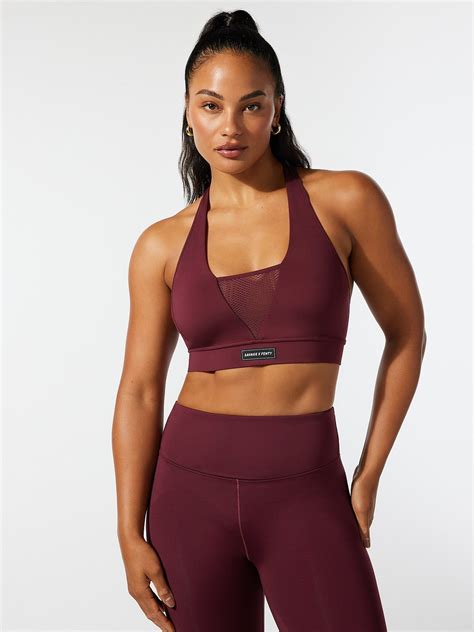 Racer X Medium Impact Sports Bra In Purple Red SAVAGE X FENTY