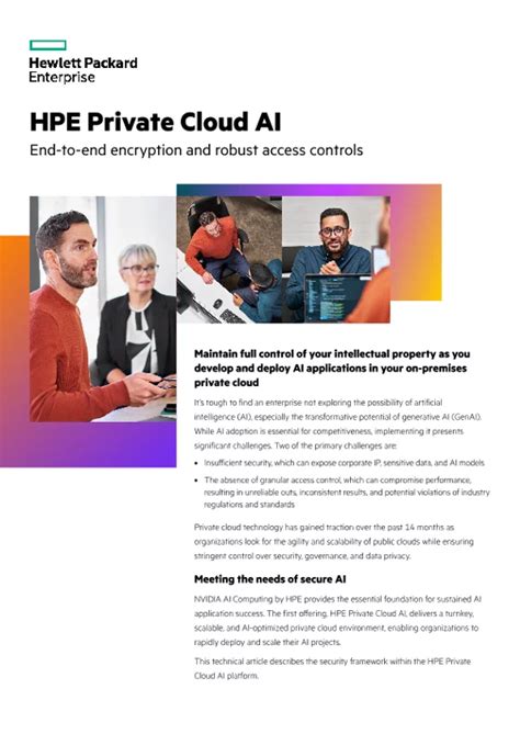 Hpe Private Cloud Ai End To End Encryption And Robust Access Controls