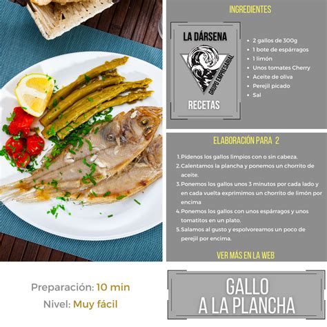Gallo a la plancha preparado en 10 minutos Recetas La Dársena