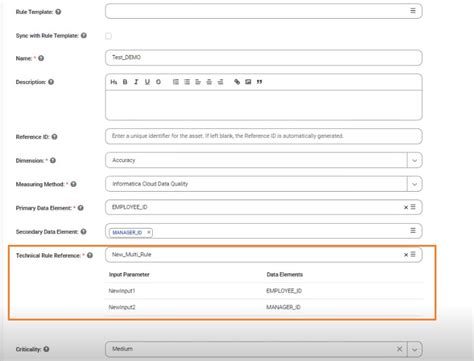 defining data quality rules for data elements