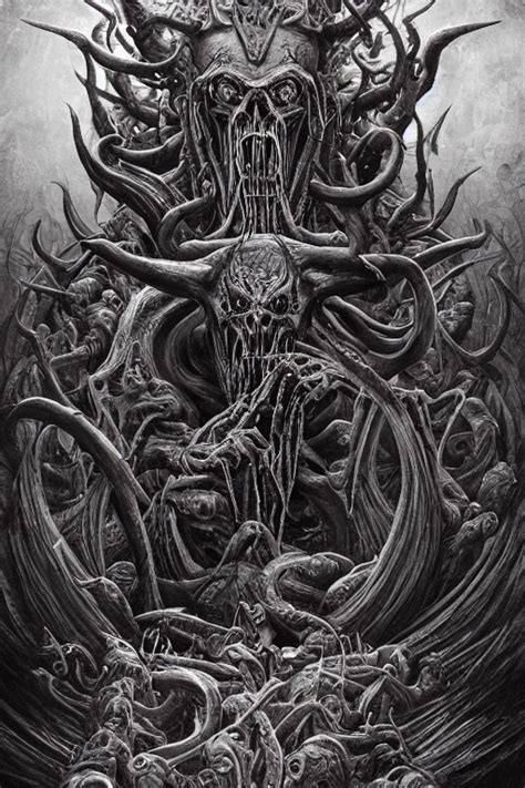 KREA AI Satanic Evil Dark Disturbing Summoning Ritual In