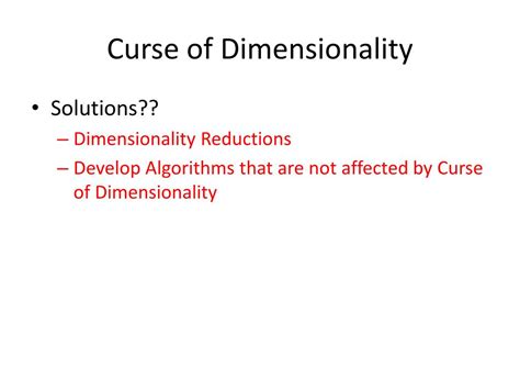ppt curse of dimensionality powerpoint presentation free download