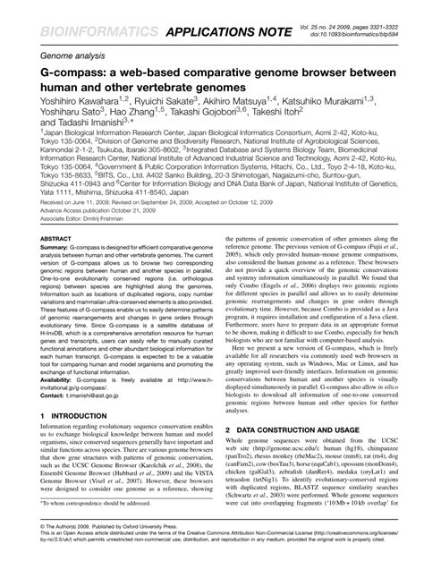 Pdf G Compass A Web Based Comparative Genome Browser Between Human And Other Vertebrate Genomes
