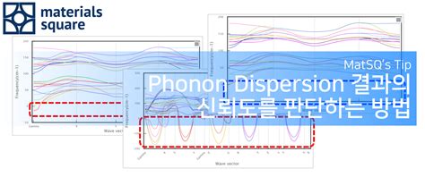 MatSQ Tip Phonon Dispersion 결과의 신뢰도를 판단하는 방법 Materials Square