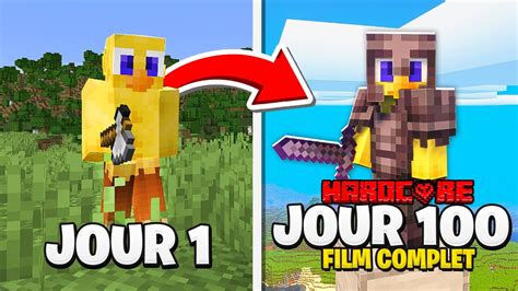 J ai Survécu 100 JOURS sur Minecraft HARDCORE Film Complet YouTube