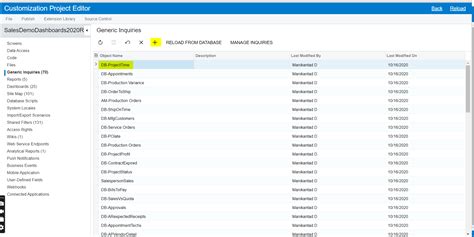 After Publishing Customization Project Generic Inquiry Is Disappear