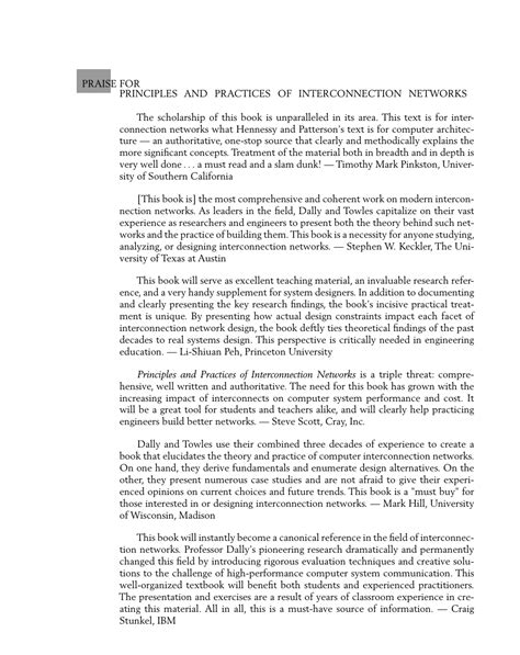 Cover Principles And Practices Of Interconnection Networks Book