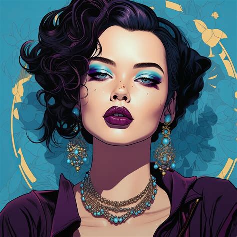 Premium Ai Image Illustration Of An Attractive Young Girl Wearing A