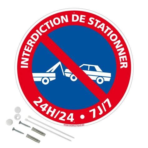 Panneau de signalisation rond prépercé PVC ou ALU diamètre ou mm kit de fixation pour