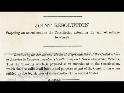 19th Amendment Examples