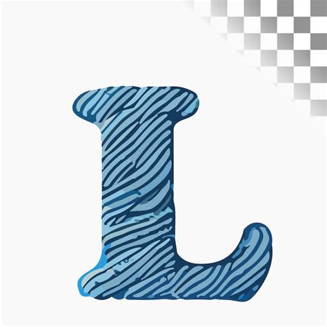 L Diseño de letras estilosa fuente gruesa de punto alfabeto Vector Premium