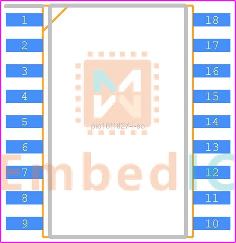 pic16f1827 i so microchip 8bit mcu embedic