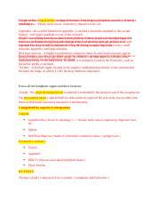 Comprehensive Study On Lymphatic System Organs And Functions Course Hero