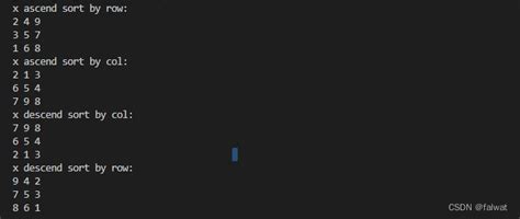 Eigenmatrix 排序eigen按指定列排序 Csdn博客