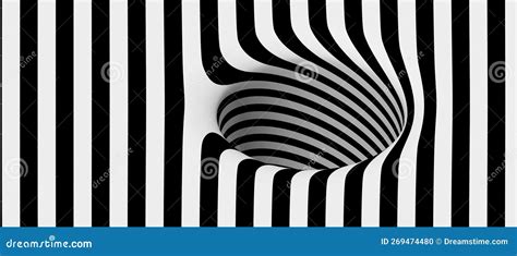 Illustration D Une Illusion D Optique Fond Noir Et Blanc Illustration