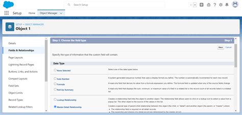 Master Detail Relationship Is Not Available On Standard Object