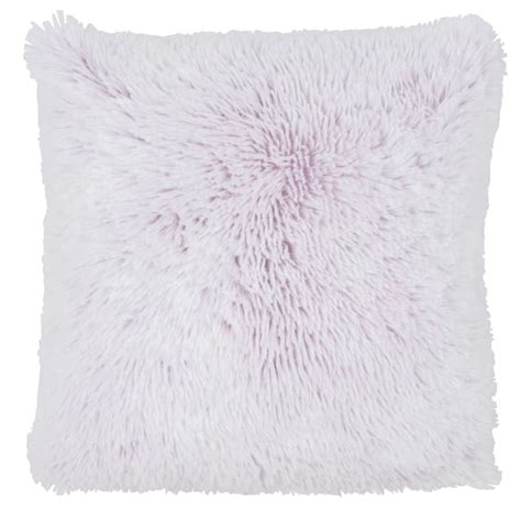 Housse De Coussin En Polyester Recyclé Imitation Fourrure Blanc Et