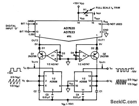 D F Convener With Complementary Output Frequencies A D D A Converter Circuit Circuit Diagram