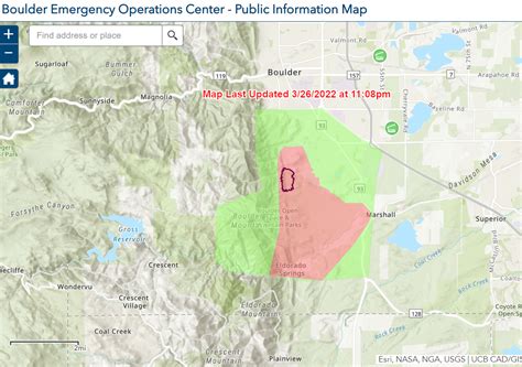 Ncarfire Updated Evacuation Map Is Available Boulder Odm