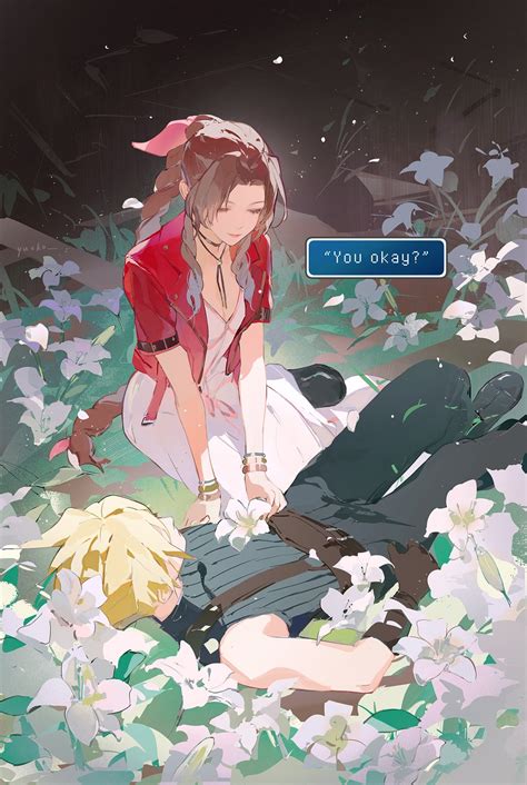Yueko Jiayue Wu Aerith Gainsborough Cloud Strife Final Fantasy Final Fantasy Vii Highres