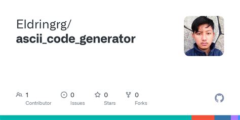 Github Eldringrgasciicodegenerator
