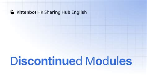discontinued modules kittenbot hk sharing hub english