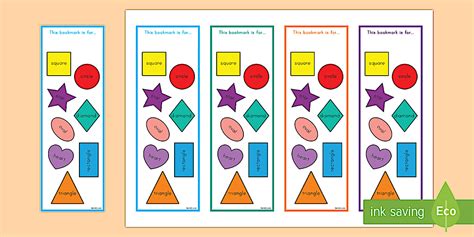 Shapes Editable Bookmark