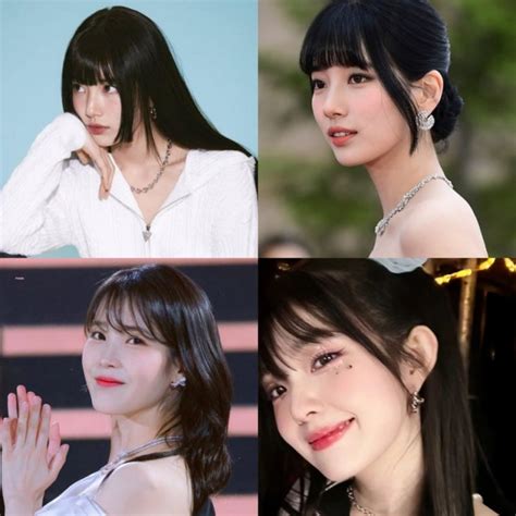 여자 앞머리 얼굴형에 맞는 스타일 수지 히메컷 앞머리펌 아이린 아이유 세미 풀뱅 시스루뱅 네이버 블로그