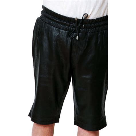 Shop Mens Black Leather Shorts Genuine Nappa Sheepskin Leather