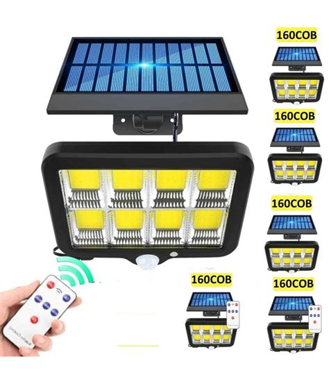 FARO SOLARE LED CON PANNELLO FARETTO SENSORE DI MOVIMENTO LED COB