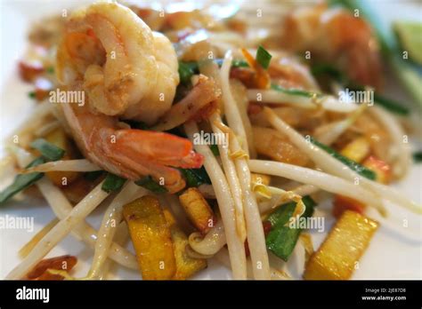 Pad Thai Phat Thai Or Phad Thai A Stir Fried Rice Noodle Dish