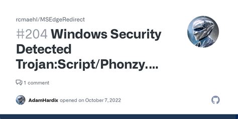 Windows Security Detected Trojanscriptphonzyaml In Msedgeredirect