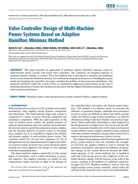 valve controller design of multi machine power systems based on