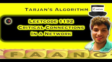 critical connections in a network leetcode 1192 tarjan algorithm