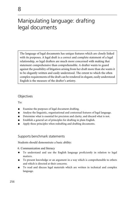 Manipulating Language Drafting Legal Documents Chapter 8 Lawyering