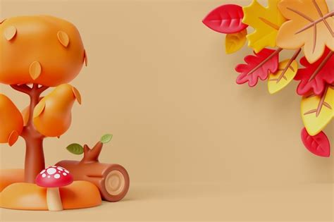 3d Фон Осени Изображения скачать бесплатно на Freepik