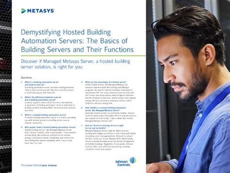 Managed Metasys Server Plan Johnson Controls