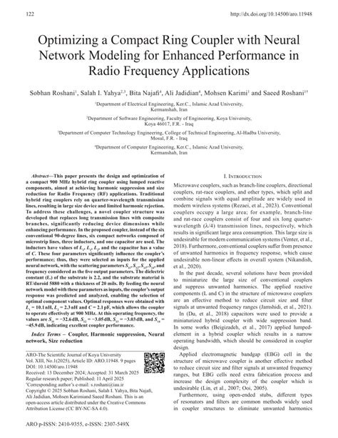 Pdf Optimizing A Compact Ring Coupler With Neural Network Modeling