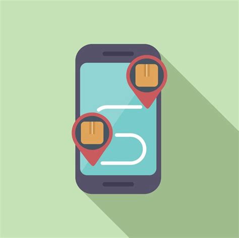 Icon De Suivi En Ligne Du Colis Vecteur Plat Expédition Rapide