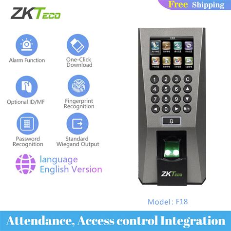 Zkteco F18 Access Control With Fingerprint Scanner Zkteco F18