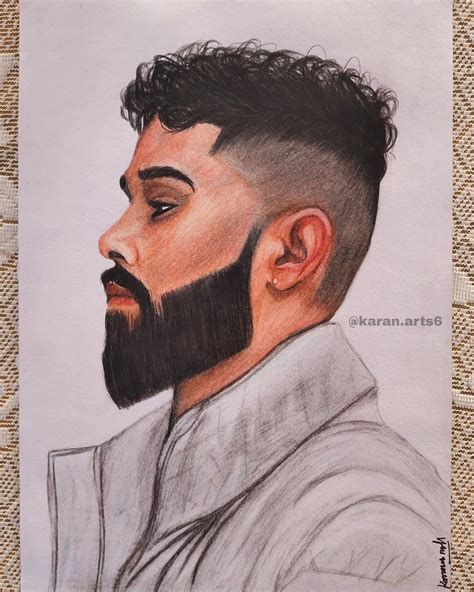AP DHILLON SKETCH WITH PENCIL COLOURS Sketches Male Sketch Colours