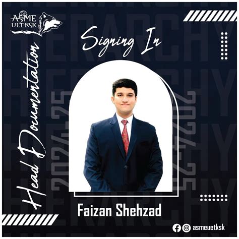 Muhammad Faizan Shehzad On Linkedin Asme Uetlahore Leadership