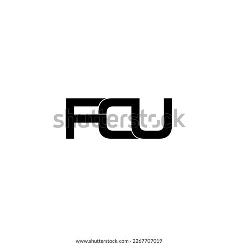 Fcu Typography Letter Monogram Logo Design Stock Vector Royalty Free